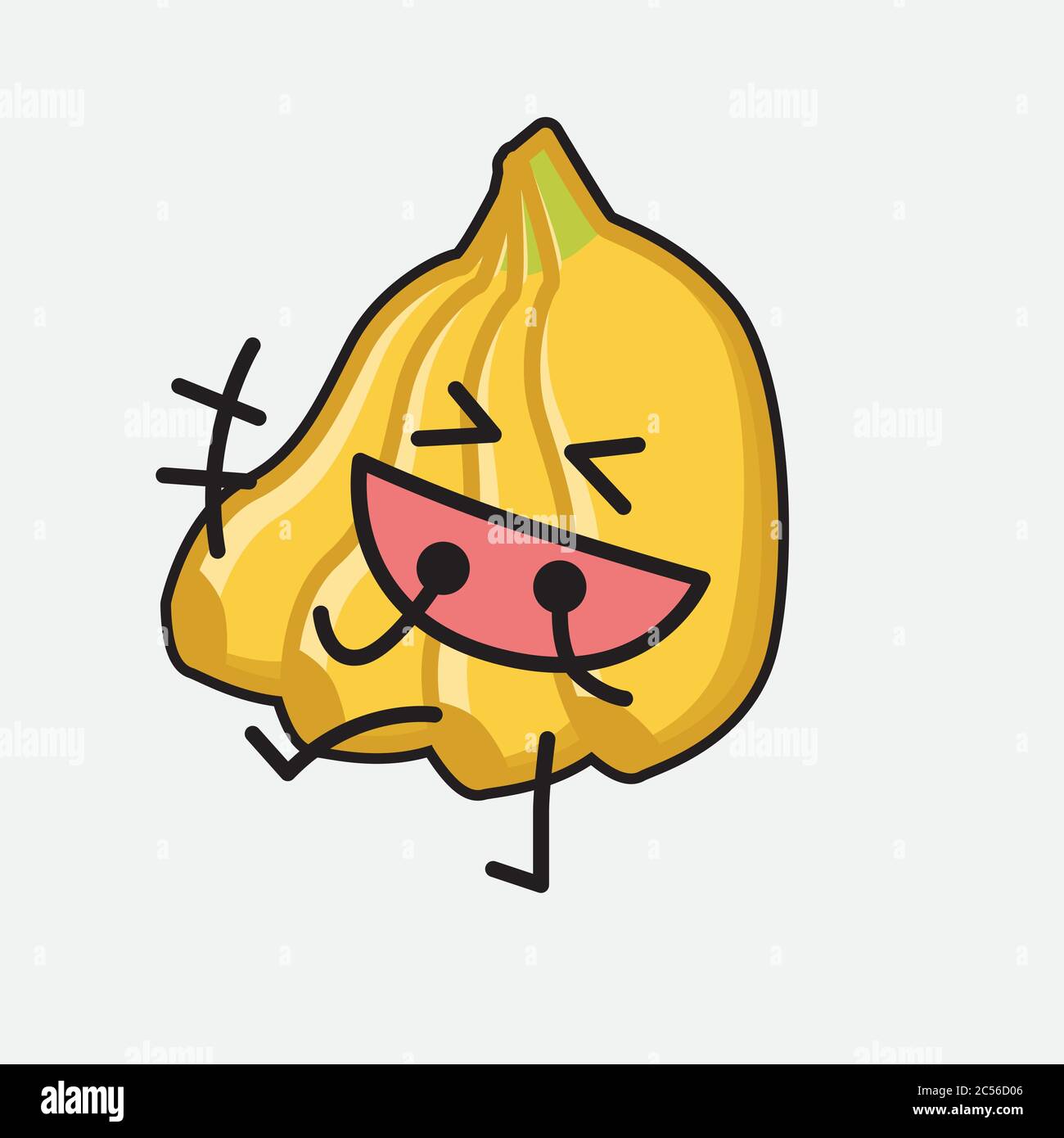 An illustration of Cute Banana Mascot Vector Character in Flat Design Style Stock Vector Image ...