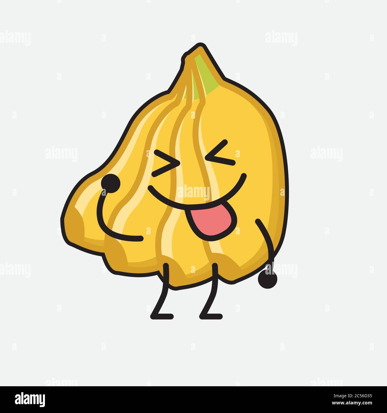 An illustration of Cute Banana Mascot Vector Character in Flat Design Style Stock Vector Image ...