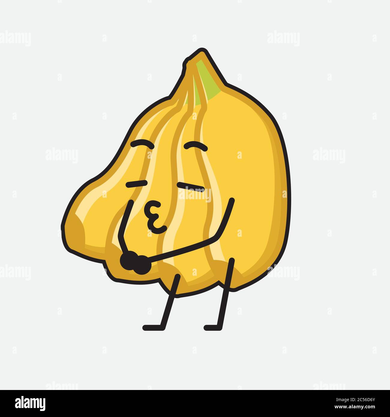 An illustration of Cute Banana Mascot Vector Character in Flat Design Style Stock Vector Image ...