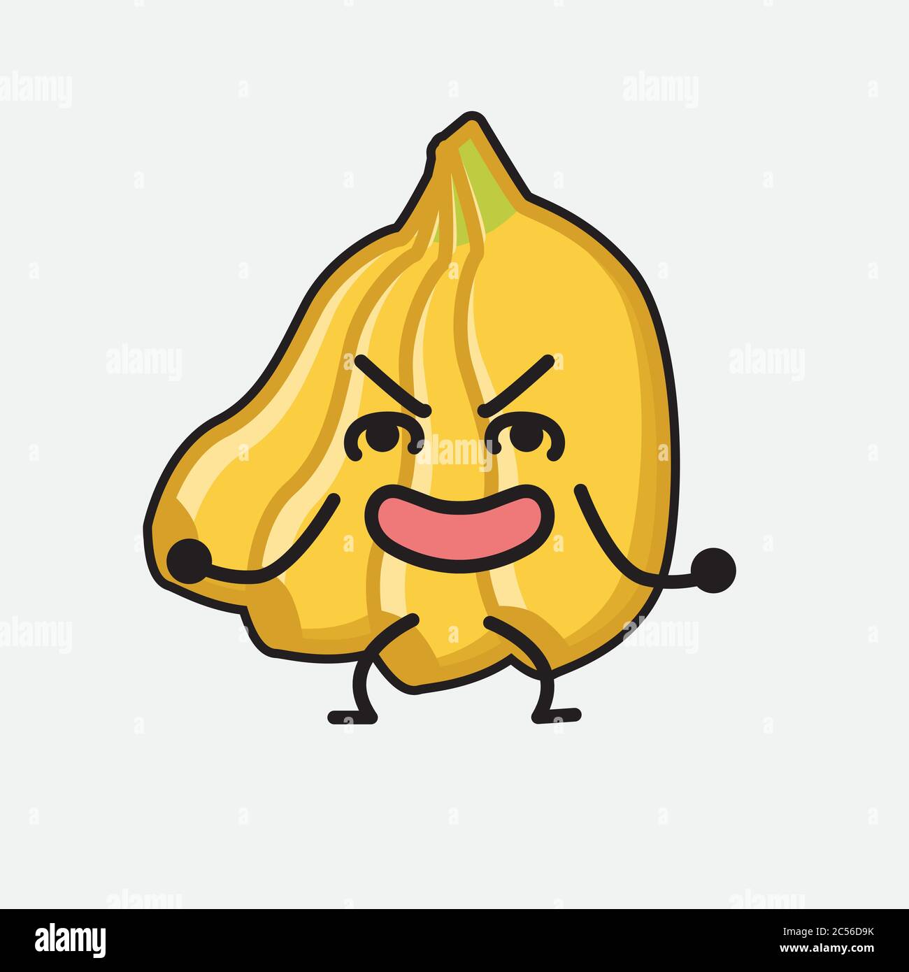 An illustration of Cute Banana Mascot Vector Character in Flat Design Style Stock Vector Image ...