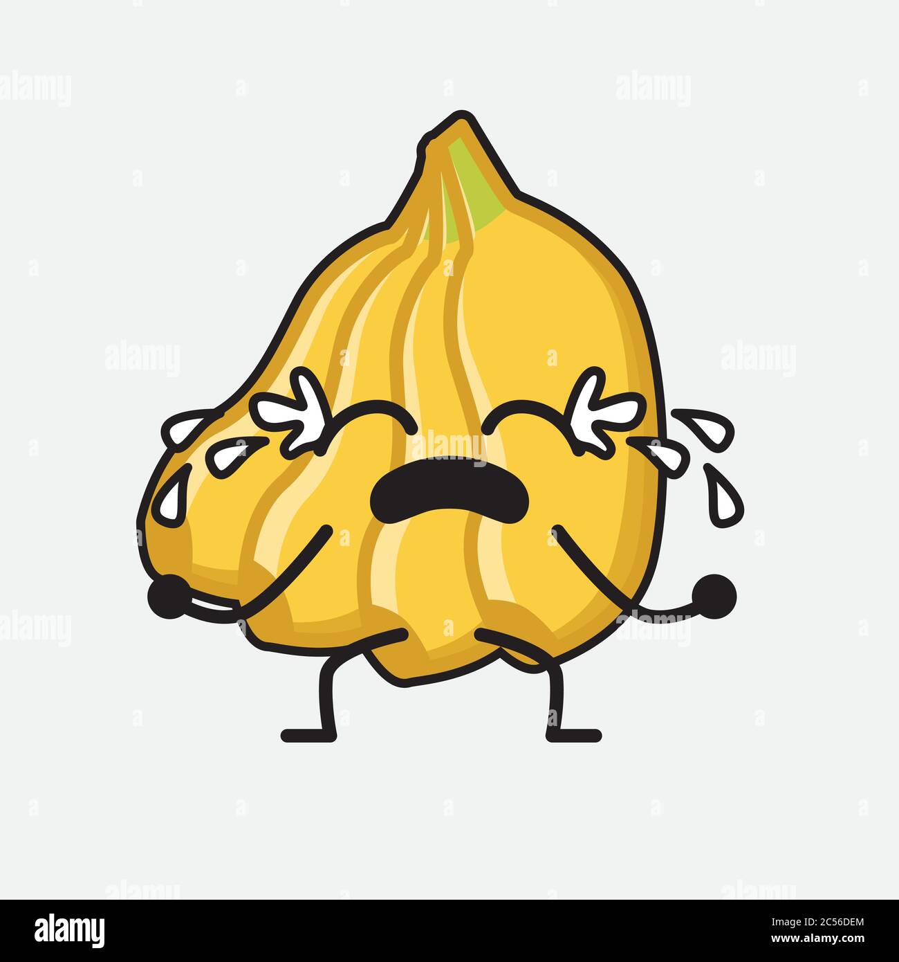 An illustration of Cute Banana Mascot Vector Character in Flat Design Style Stock Vector Image ...