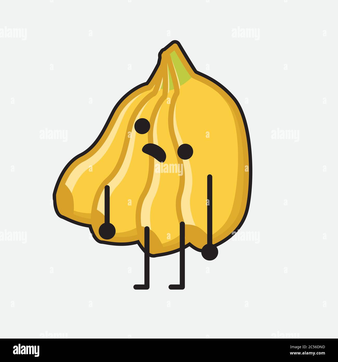 An illustration of Cute Banana Mascot Vector Character in Flat Design Style Stock Vector Image ...