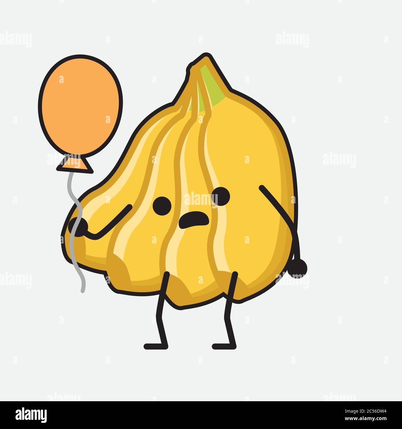 An illustration of Cute Banana Mascot Vector Character in Flat Design Style Stock Vector Image ...
