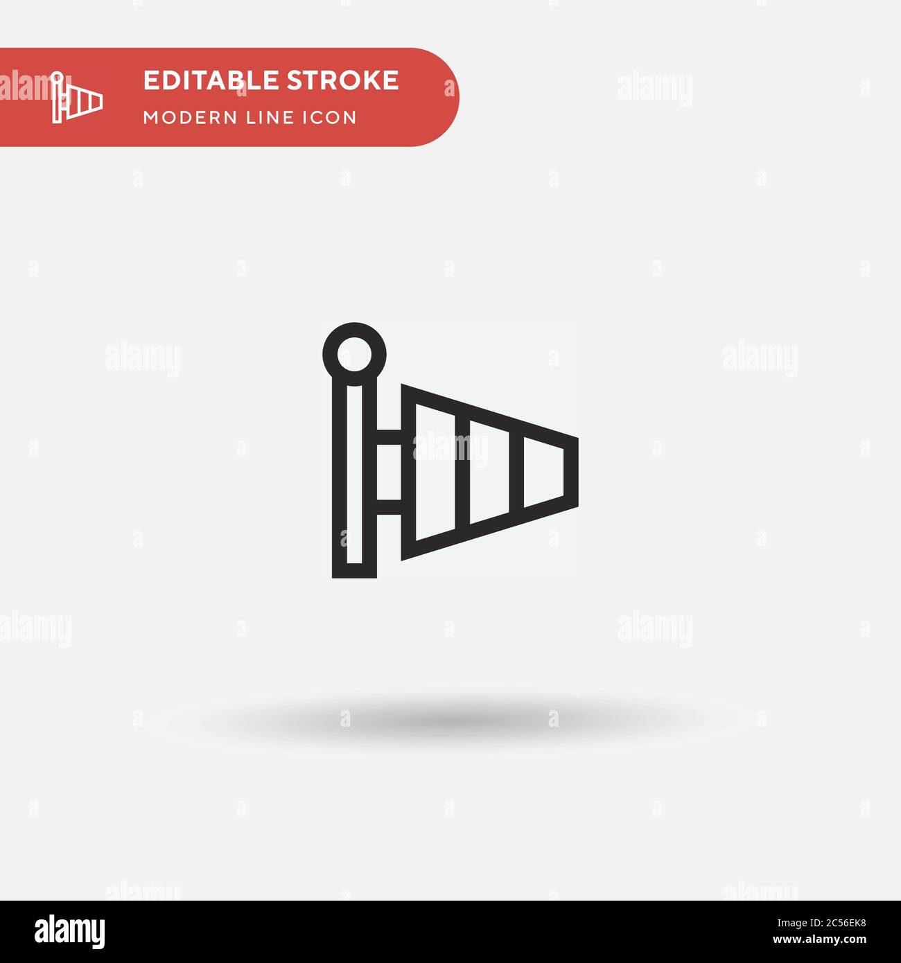 Wind Socket Simple vector icon. Illustration symbol design template for ...