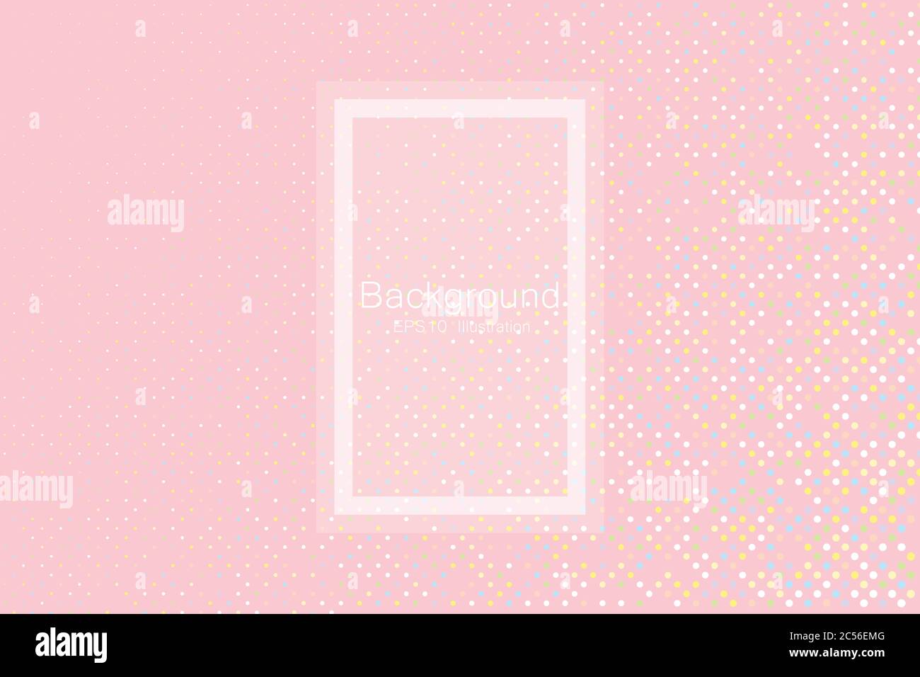 Abstract random pastel color particles on pink background. EPS10 vector ...