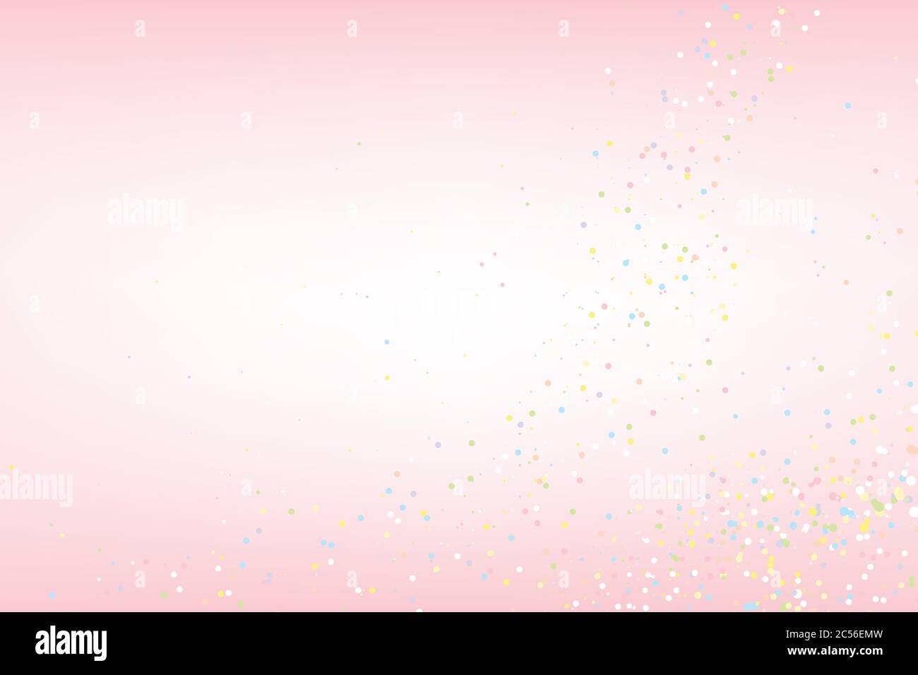 Abstract random pastel color particles on pink background. EPS10 vector ...