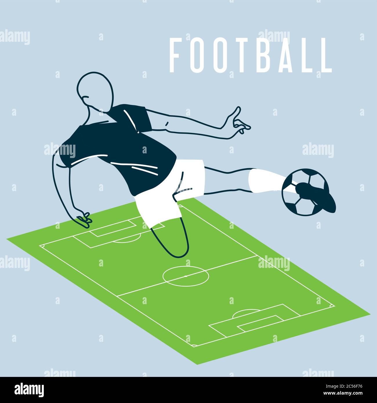 soccer player with ball, template vector illustration design Stock ...