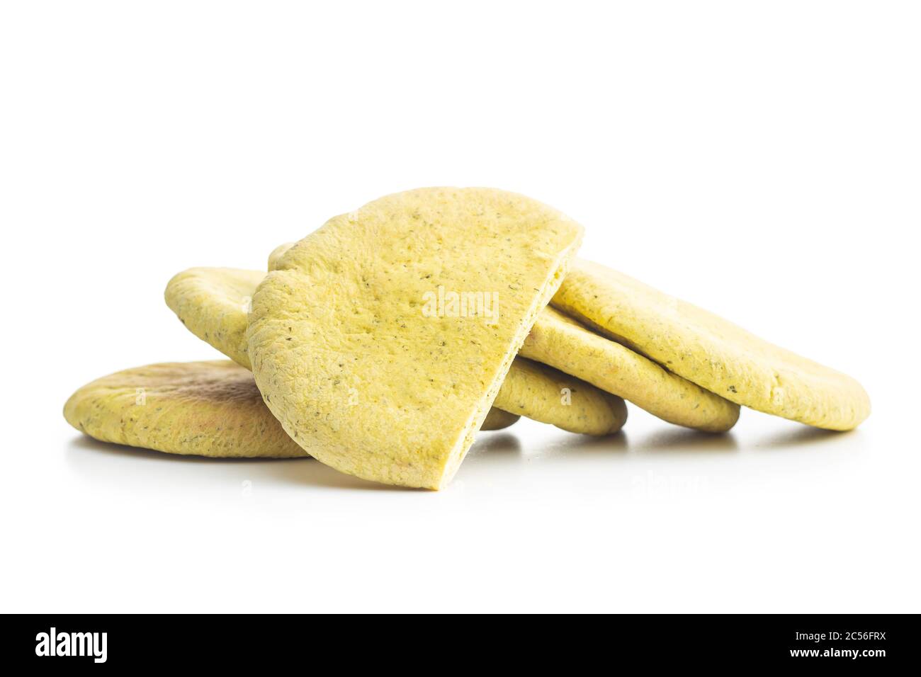 Indian pita bread isolated on white background Stock Photo - Alamy