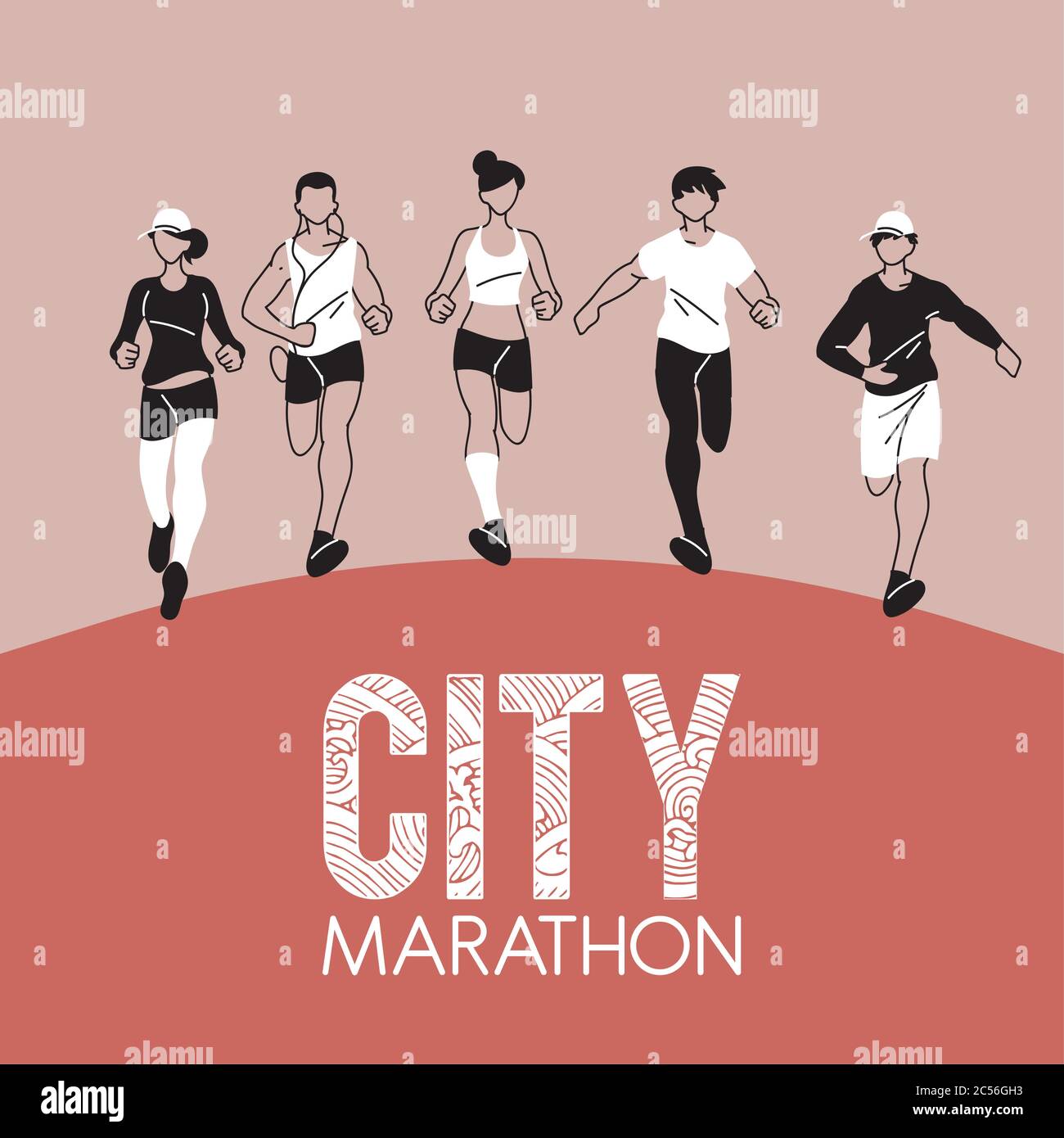 10k running Stock Vector Images - Alamy