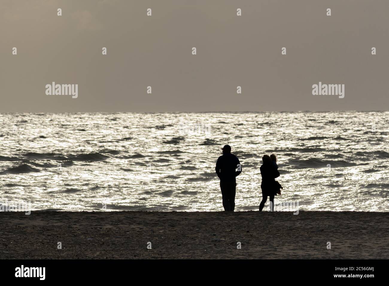 People on the beach, Vorupor, Nationalpark Thy, Thisted, North Sea ...