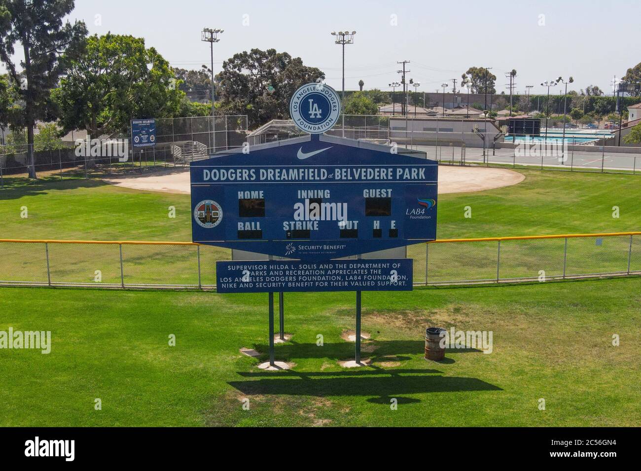 Los angeles dodgers scoreboard hi-res stock photography and images - Alamy