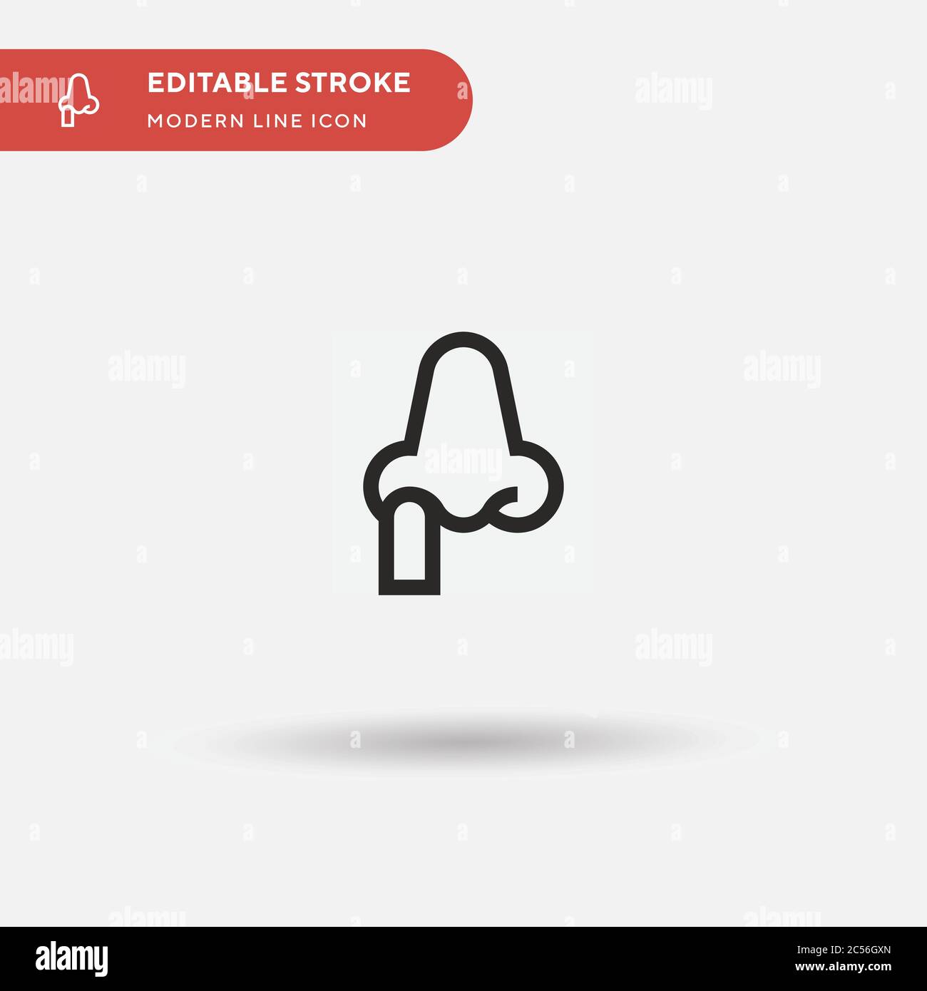 Nose Simple vector icon. Illustration symbol design template for web ...