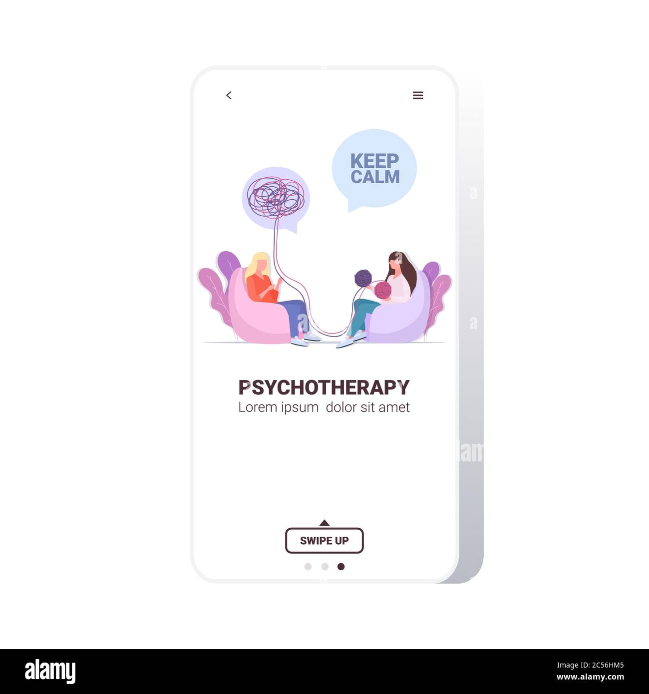 Visiting doctor mental health Stock Vector Images - Alamy