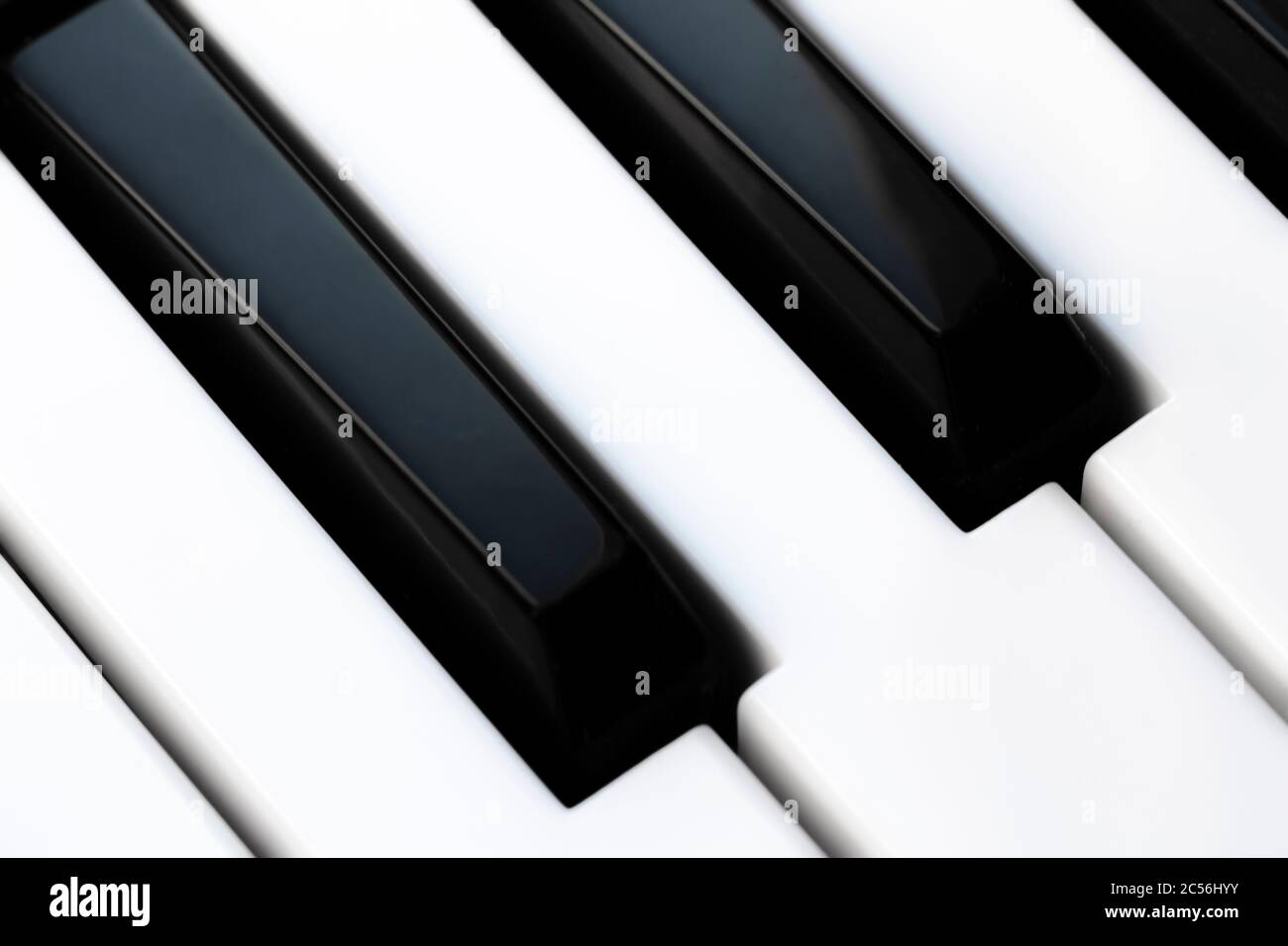 Black and white piano keys close up Stock Photo - Alamy