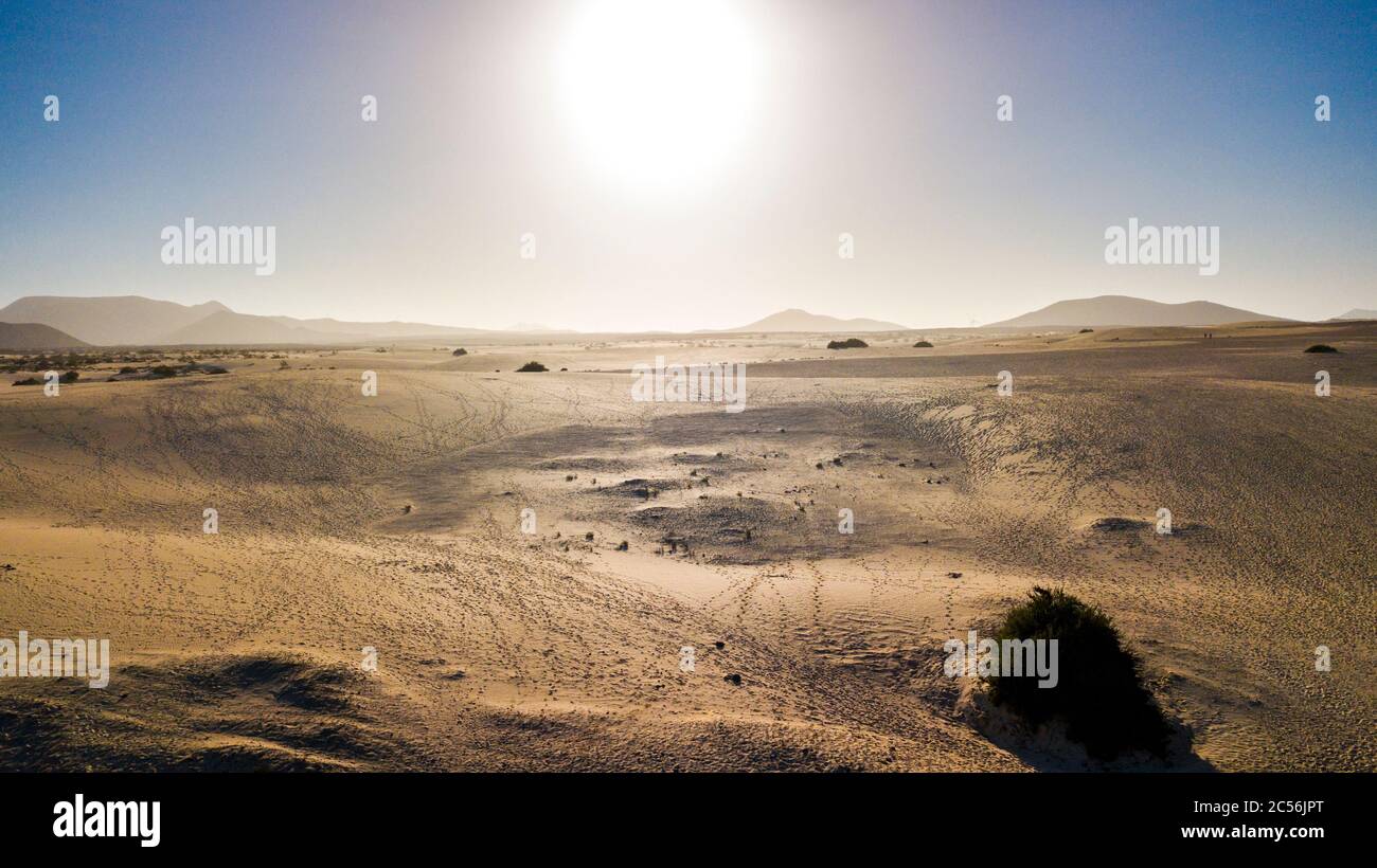 Desertic landscape - climate change and arid world planet concept ...