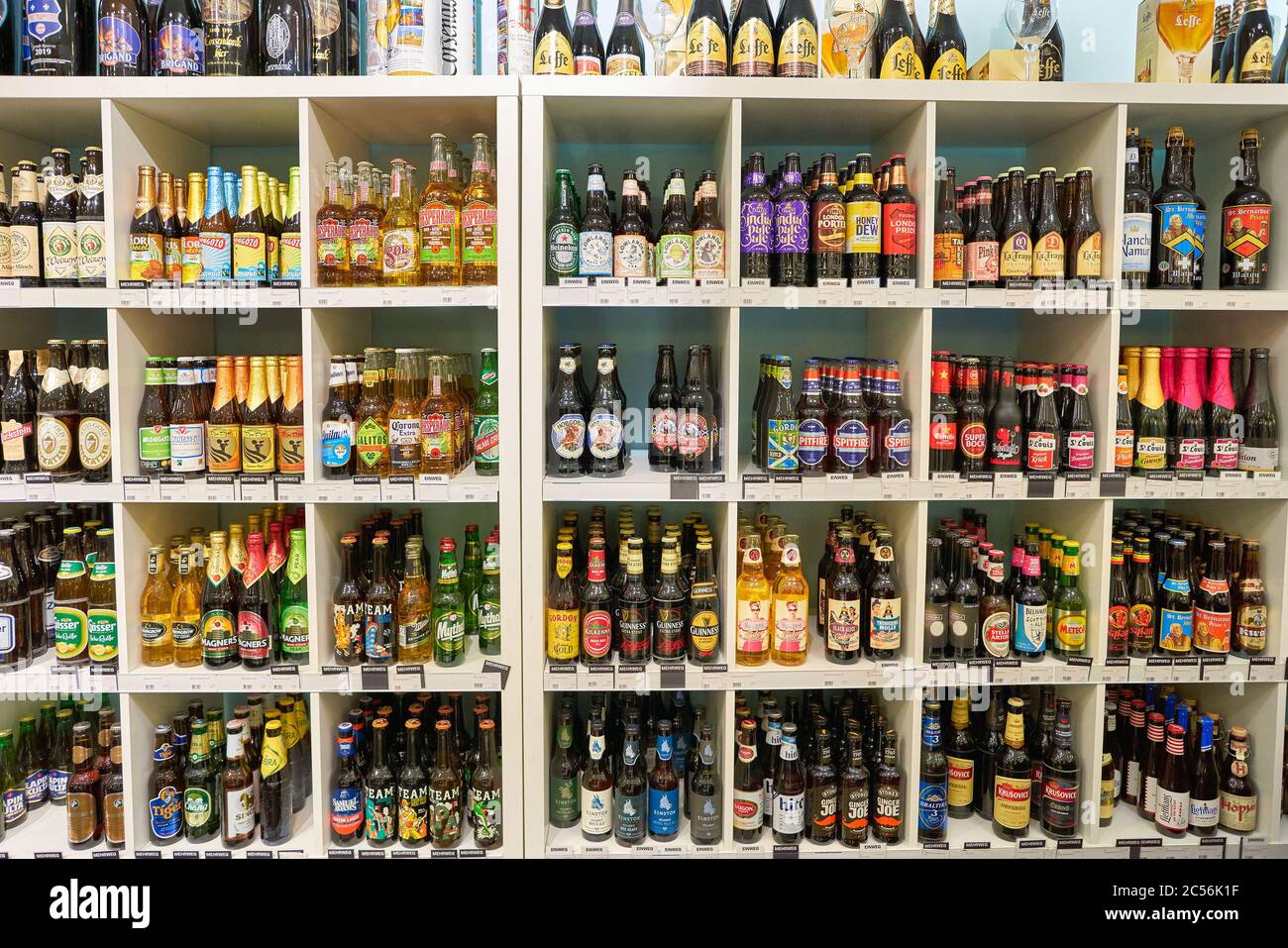 BERLIN, GERMANY - CIRCA SEPTEMBER, 2019: various bottles of beer on ...