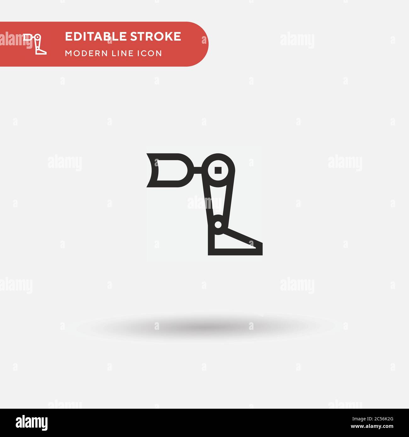 Prosthetic Simple vector icon. Illustration symbol design template for ...
