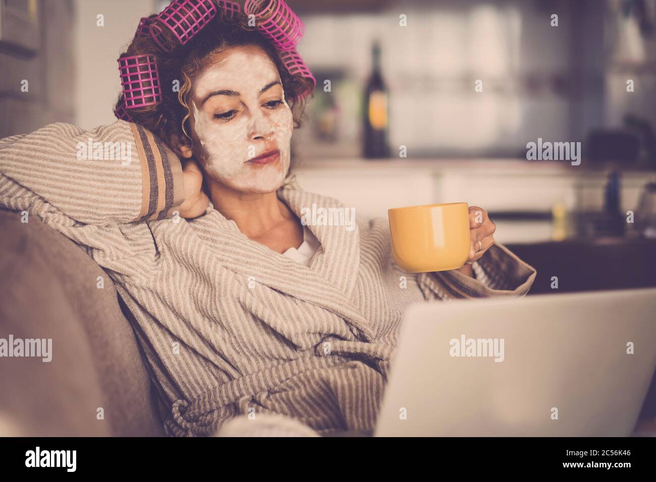 People lockdown at home concept for coronavirus emergency worldwide ...