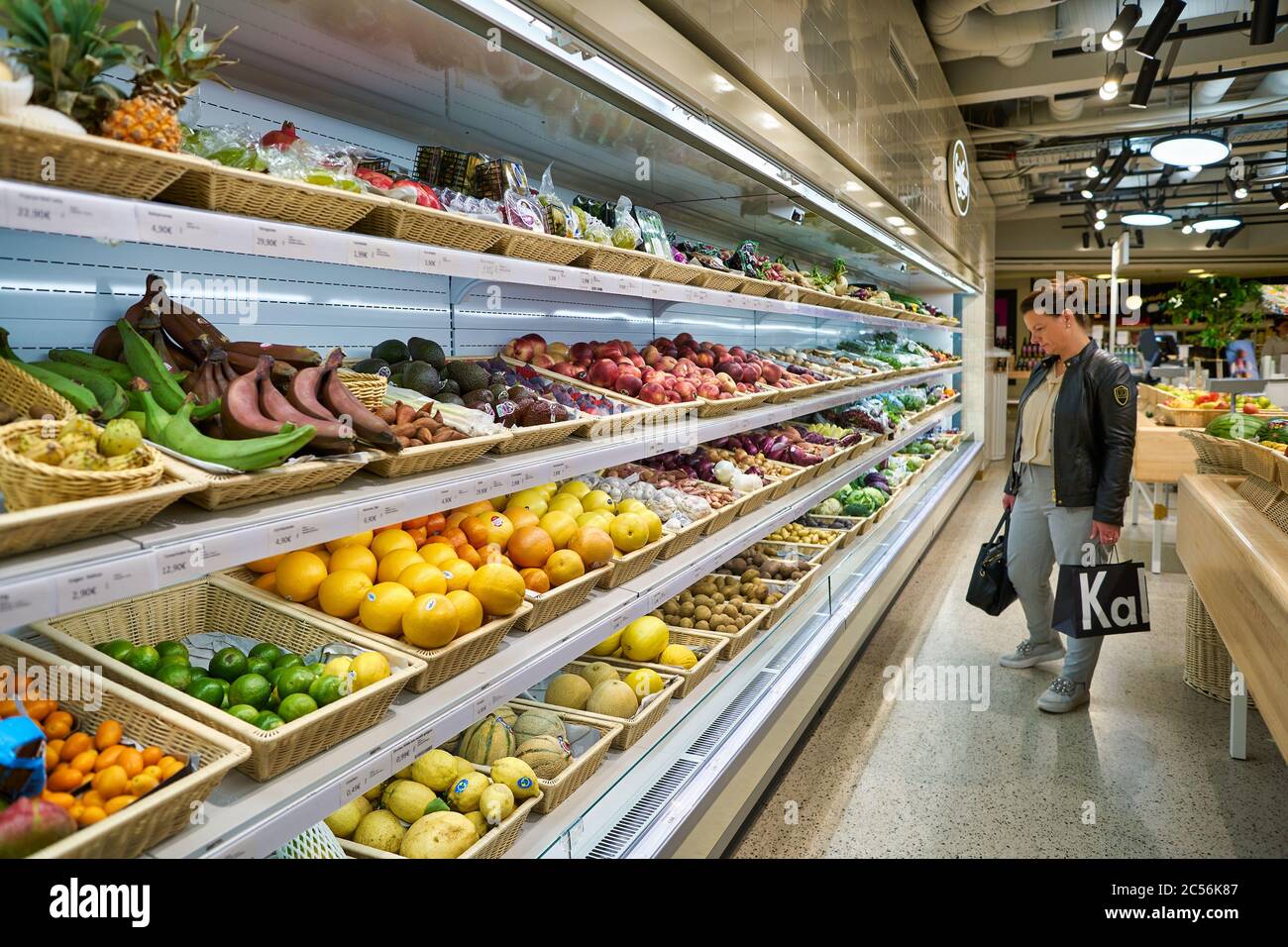 BERLIN, GERMANY - CIRCA SEPTEMBER, 2019: fruits and vegetables on ...