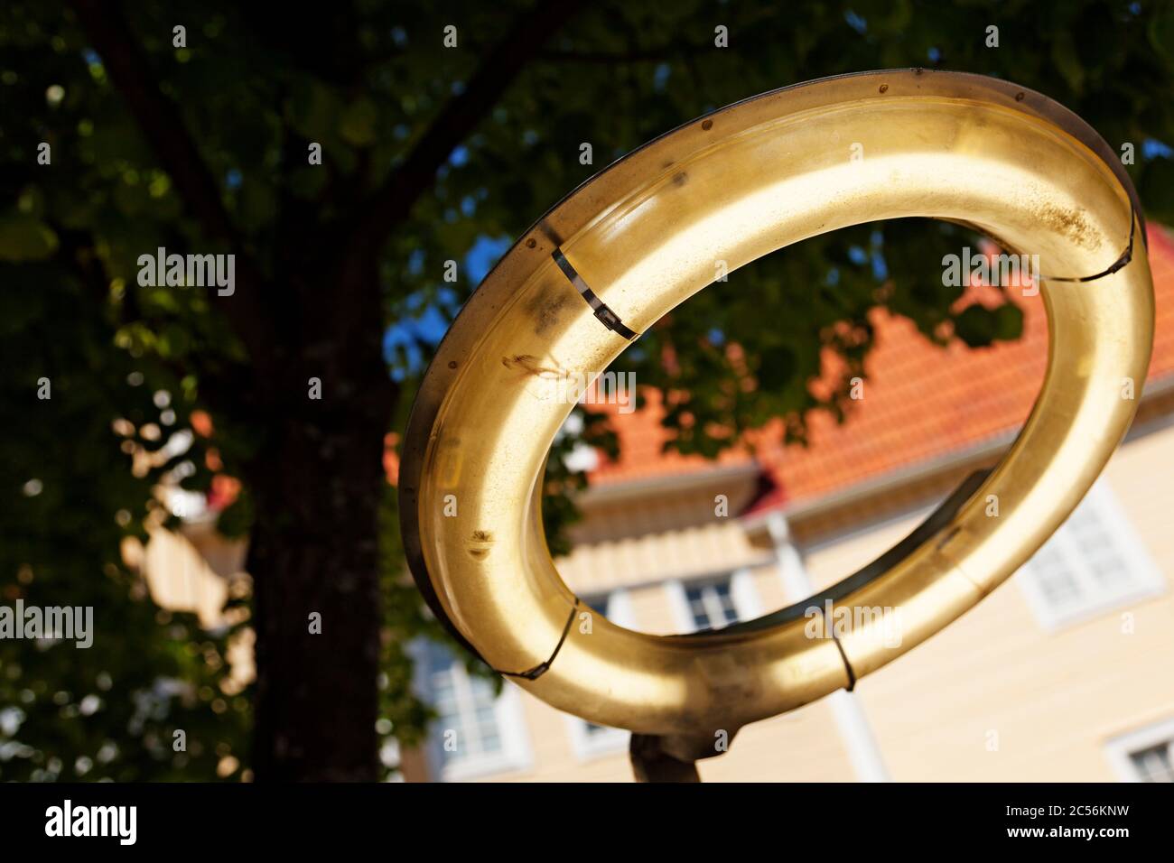 a ring of neon light as a halo Stock Photo - Alamy