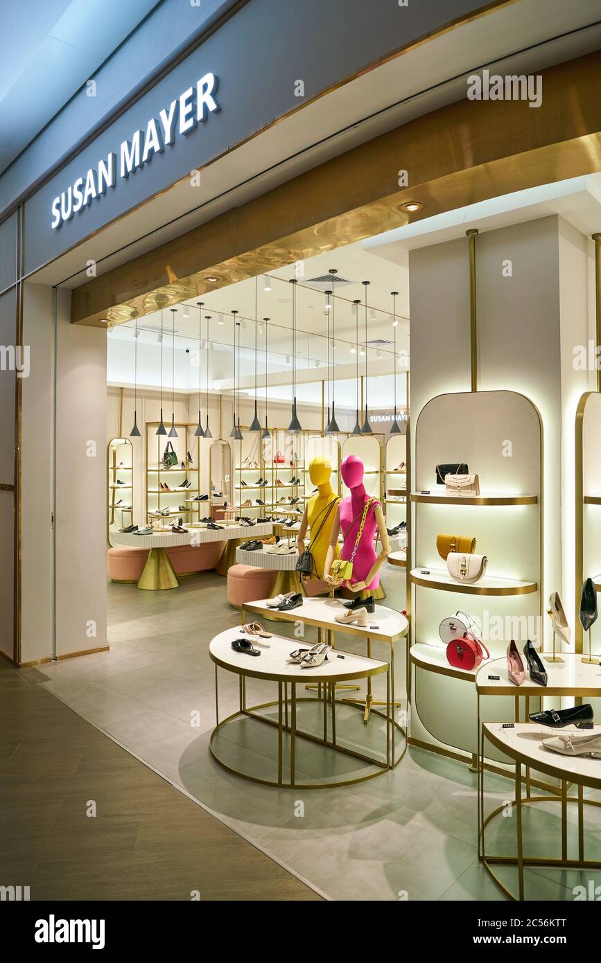 SHENZHEN, CHINA - CIRCA APRIL, 2019: goods on display at Susan Mayer ...