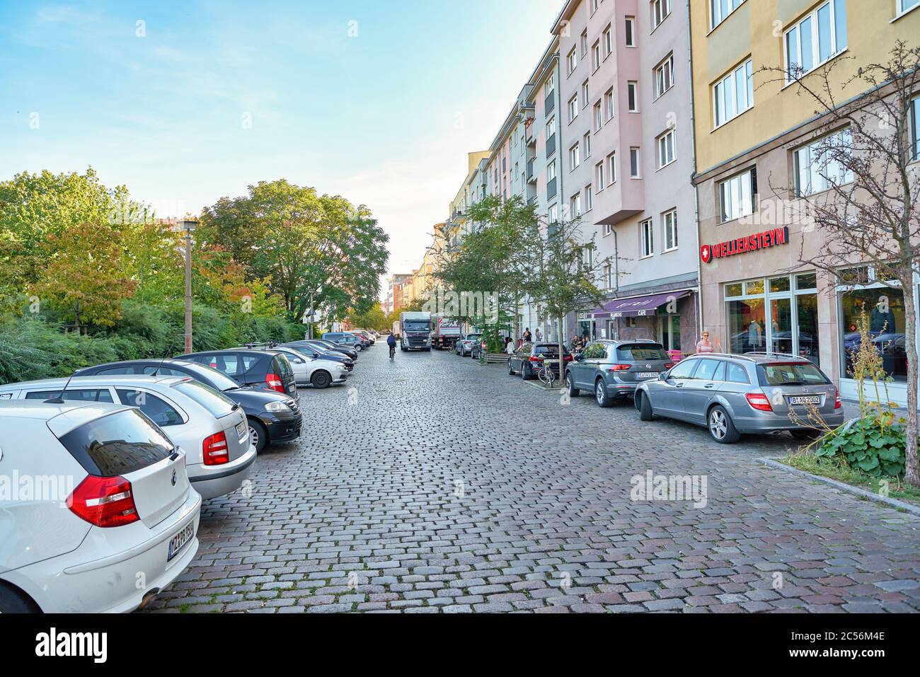 BERLIN, GERMANY - CIRCA SEPTEMBER, 2019: street level view of a road in ...
