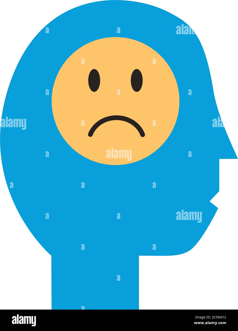 profile person sick with covid19 symptom flat style vector illustration ...
