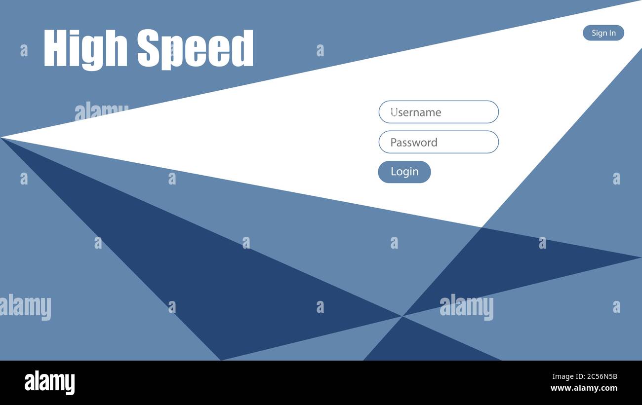 Creative login form ui template hi-res stock photography and images - Alamy