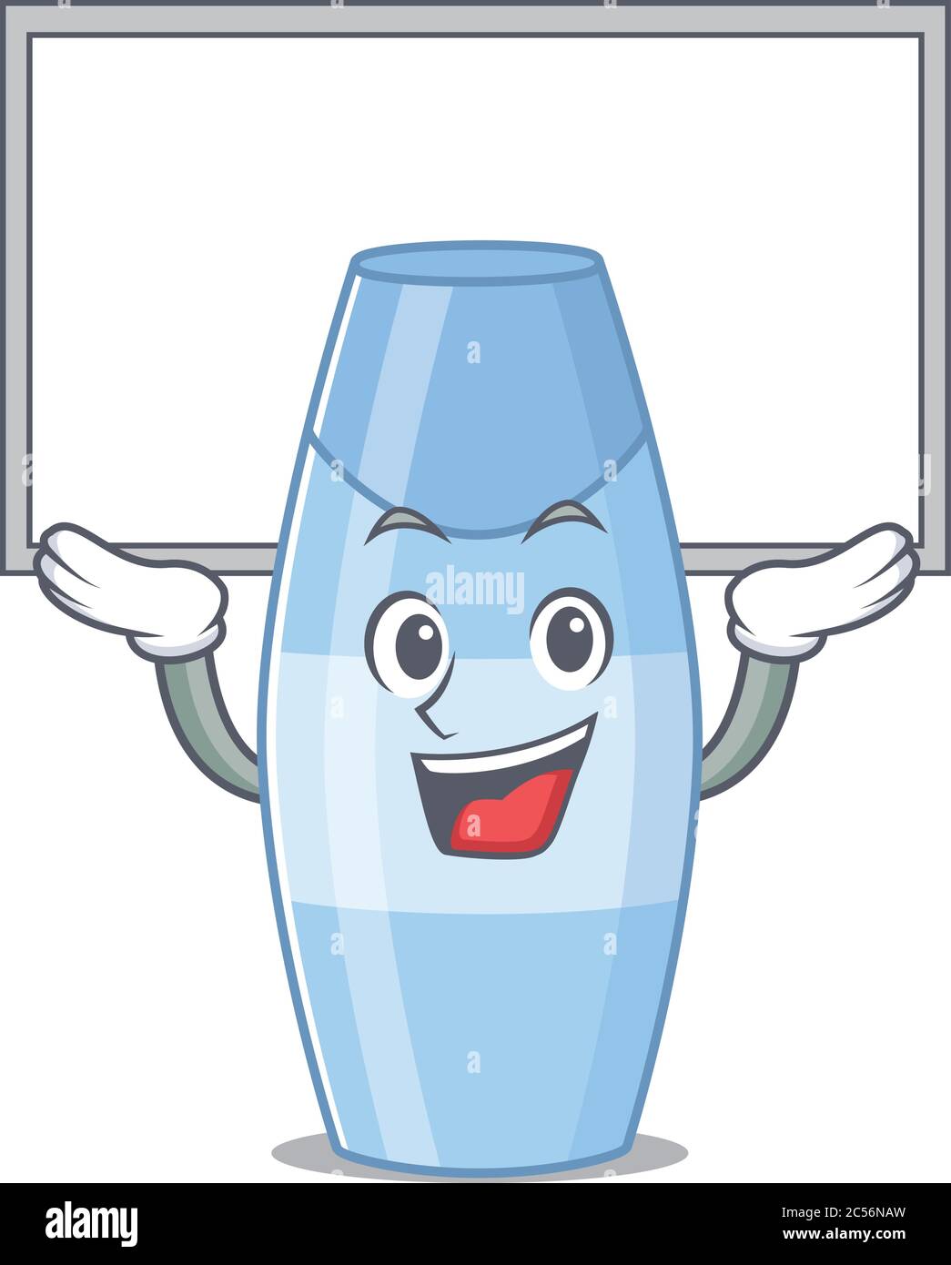 Mascot character of shampoo rise up a white board Stock Vector Image ...