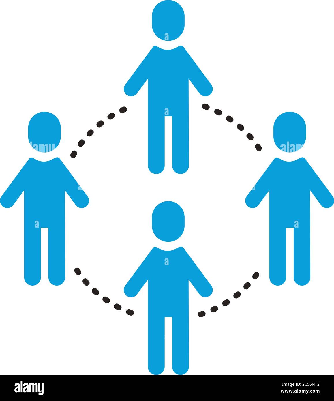 group of humans distance social flat style vector illustration design ...