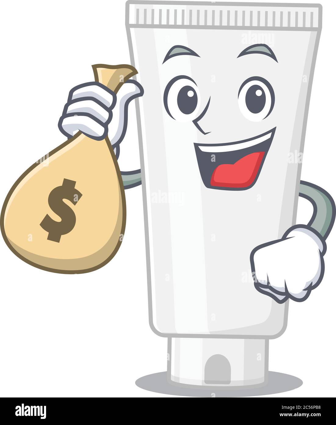 Crazy rich Cartoon picture of shower gel having money bags Stock Vector ...