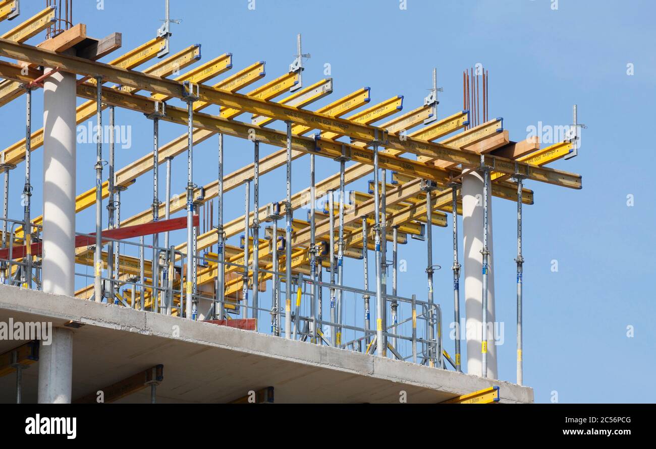 Scaffolding, construction site, structural work, Bremen, Germany ...