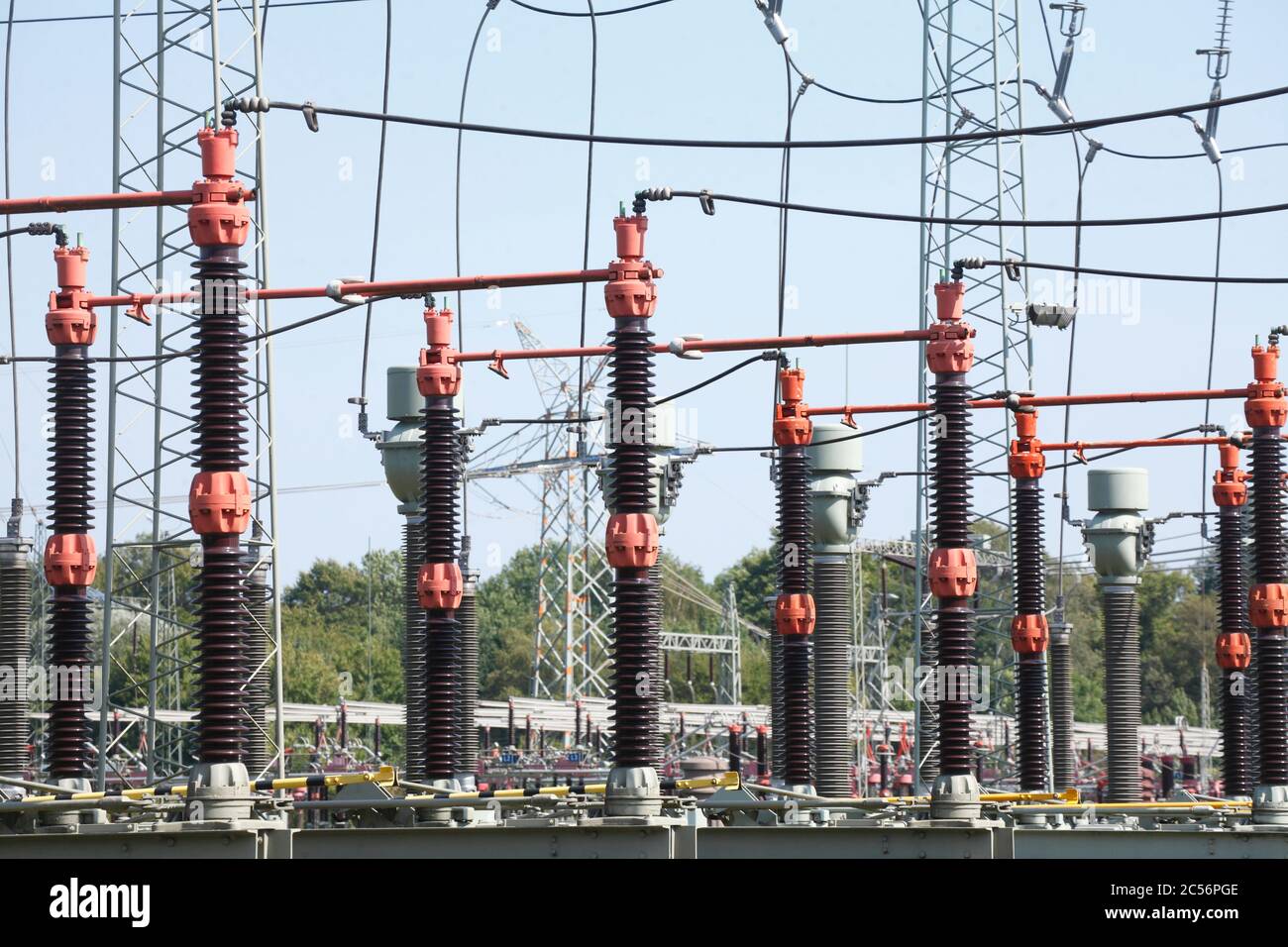 Insulators in a substation n Bremen, Germany Stock Photo - Alamy