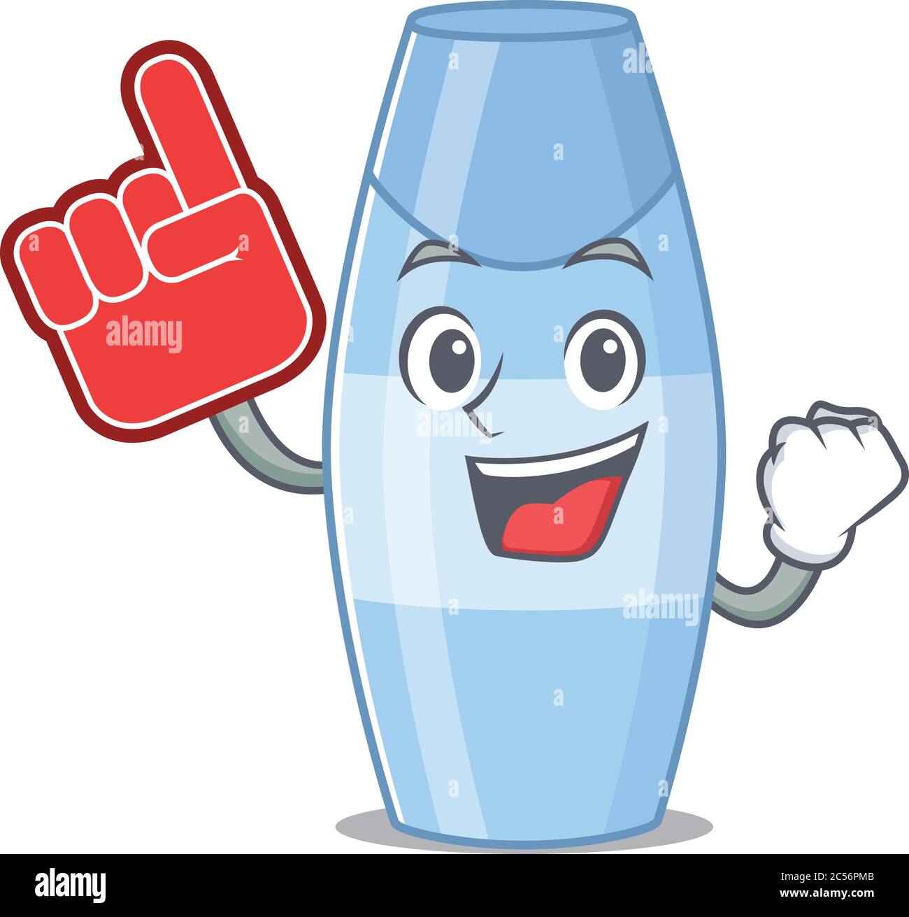 Shampoo in cartoon picture design with Foam finger Stock Vector Image ...
