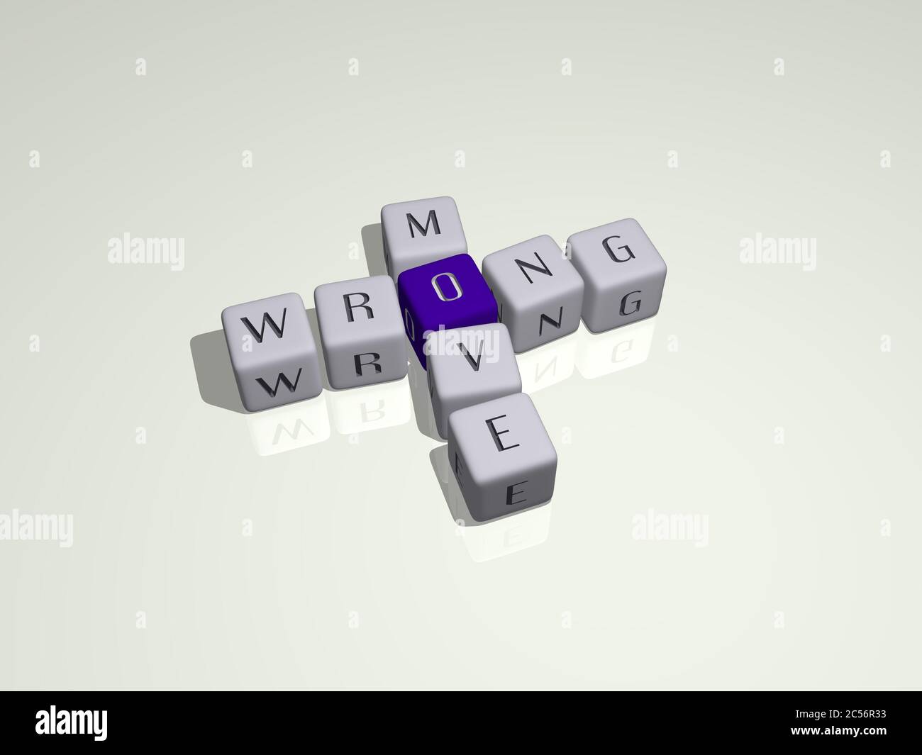 wrong move combined by dice letters and color crossing for the related ...