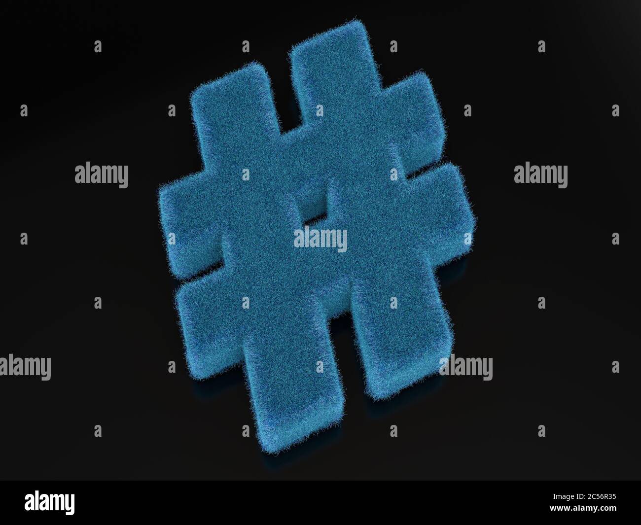 Fur number symbol on a white background. 3d illustration Stock Photo ...