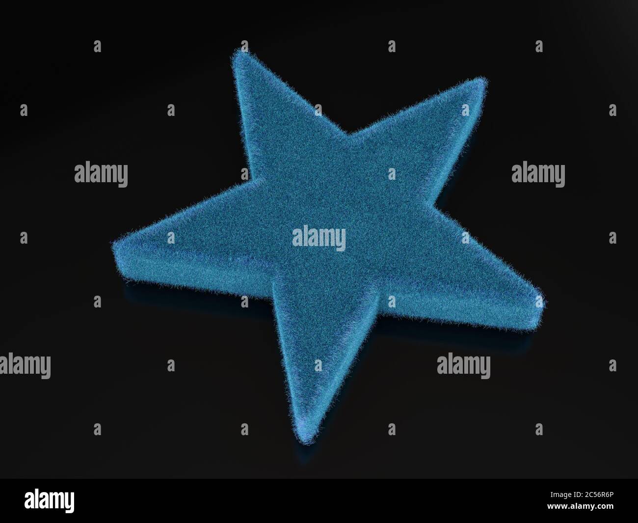 Fur star symbol on a white background. 3d illustration Stock Photo - Alamy