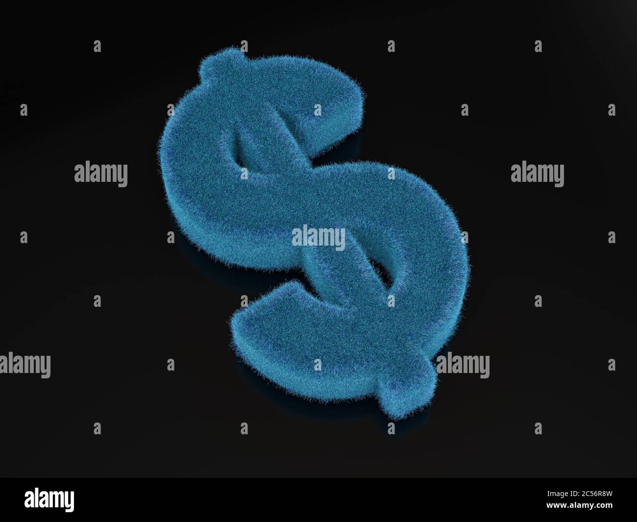 Fur dollar symbol on a white background. 3d illustration Stock Photo ...