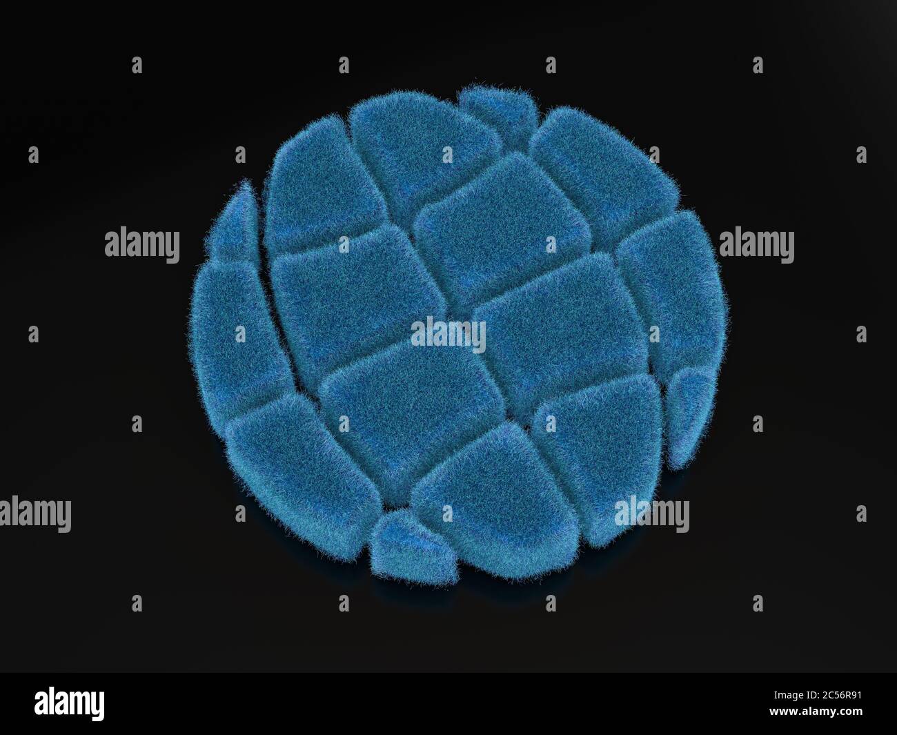 Fur globe symbol on a white background. 3d illustration Stock Photo - Alamy