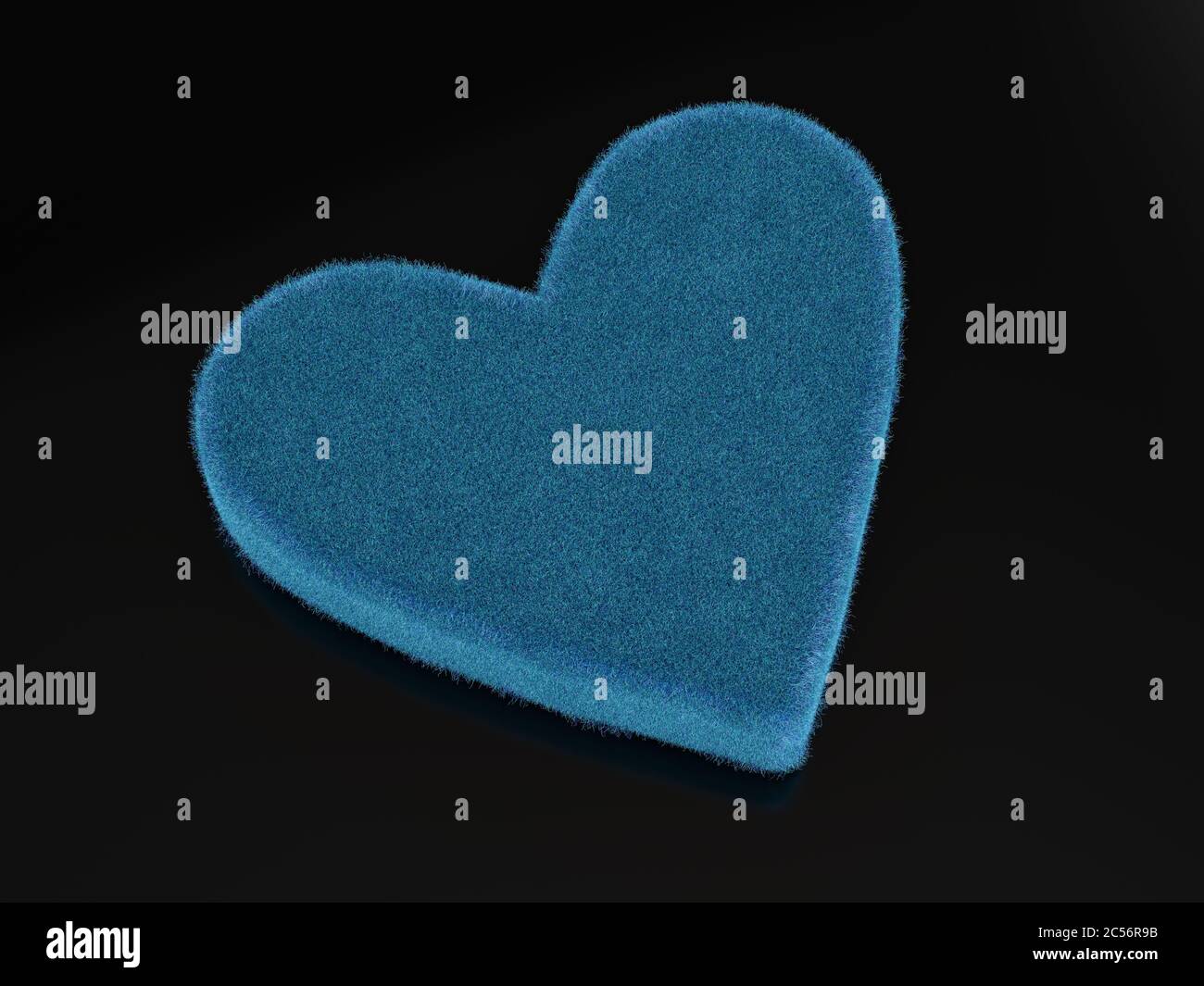 Fur heart symbol on a white background. 3d illustration Stock Photo - Alamy