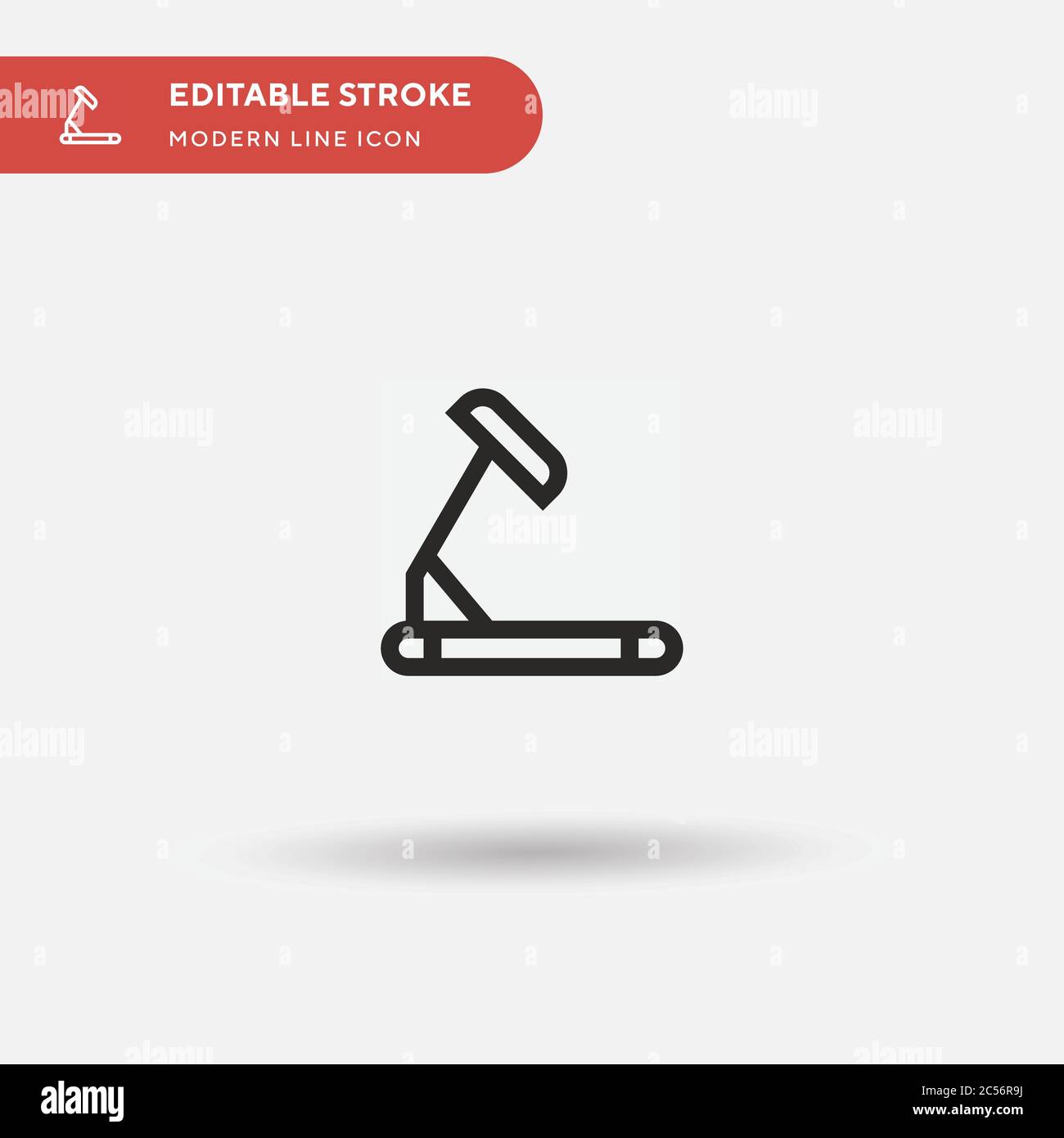 Treadmill Simple vector icon. Illustration symbol design template for ...