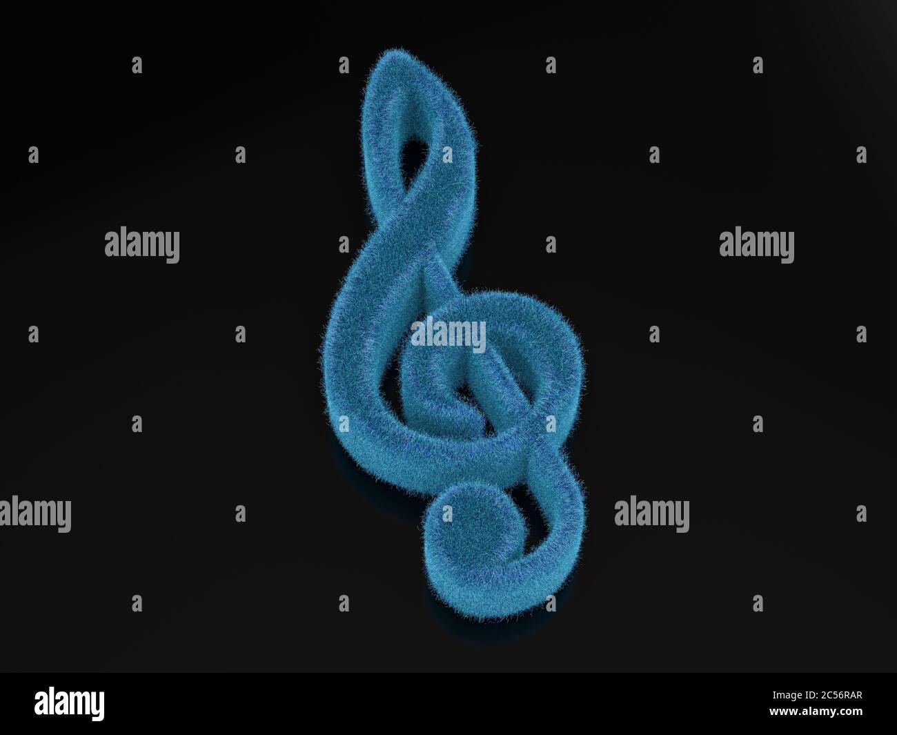 Fur music note symbol on a white background. 3d illustration Stock ...