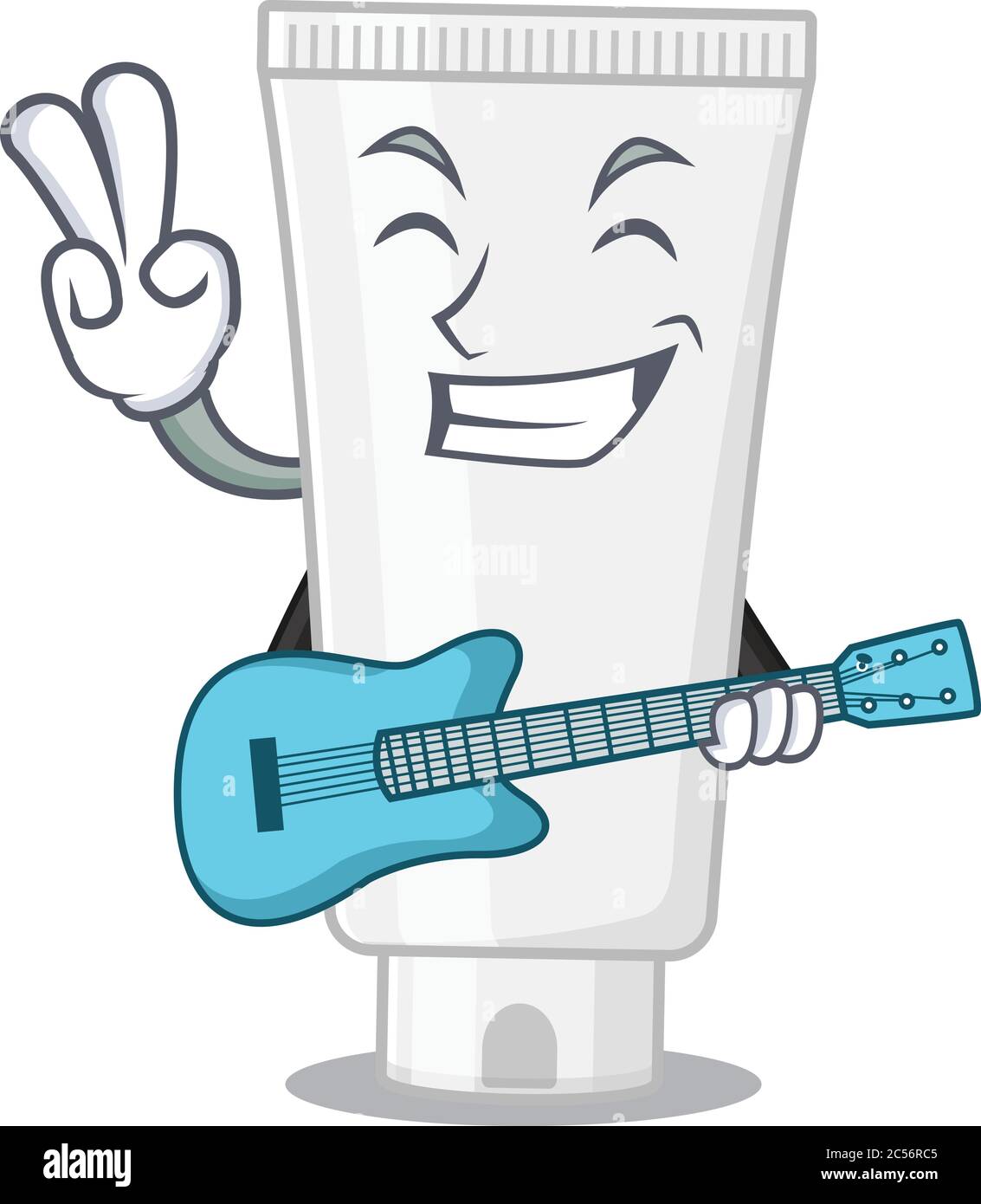 Shower gel musician cartoon design playing a guitar Stock Vector Image ...