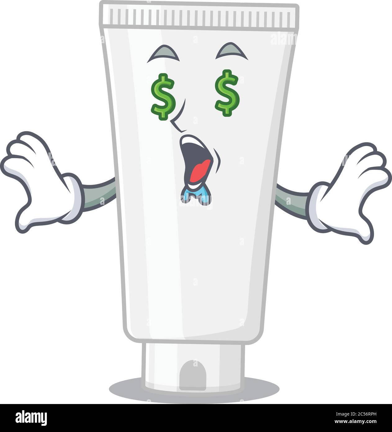 happy rich cartoon concept of shower gel with money eyes Stock Vector ...
