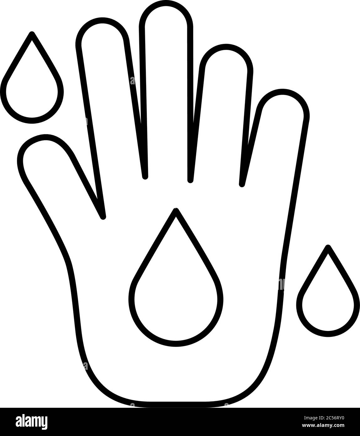 hand clean line style icon vector illustration design Stock Vector ...