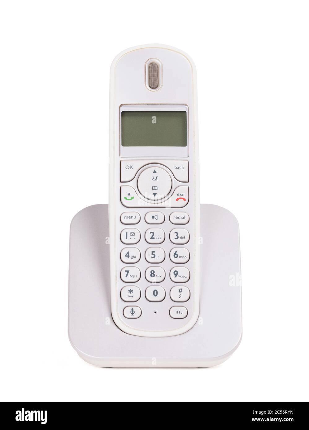 Modern digital telephone receiver, slightly dirty (used Stock Photo - Alamy