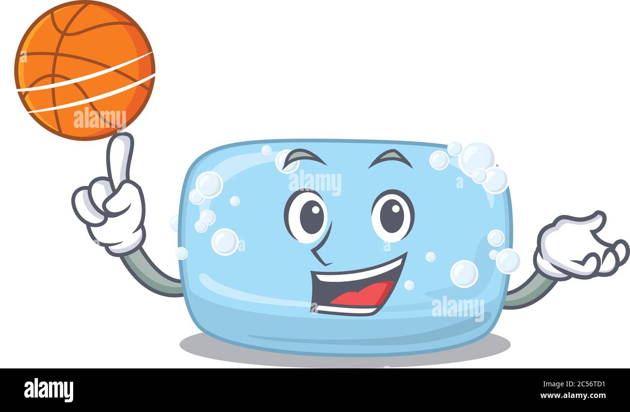 An athletic soap cartoon mascot design with basketball Stock Vector ...
