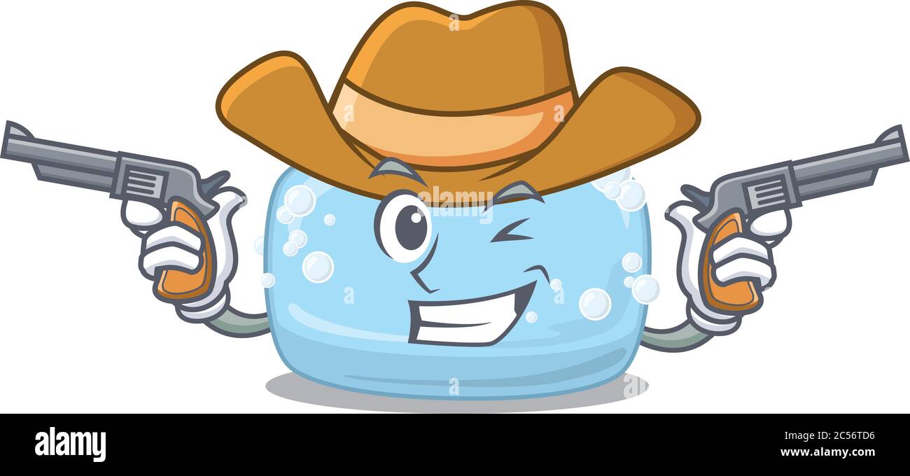 A wise cowboy of soap Cartoon design with guns Stock Vector Image & Art ...