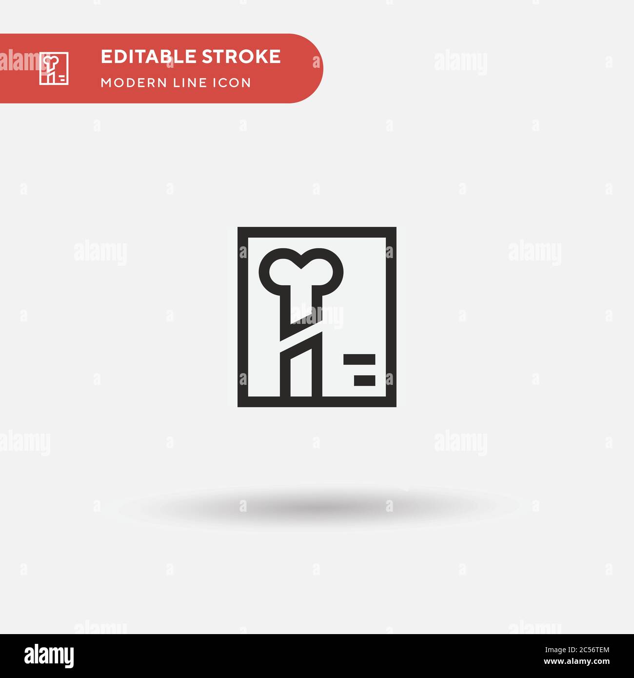 X Ray Simple vector icon. Illustration symbol design template for web ...