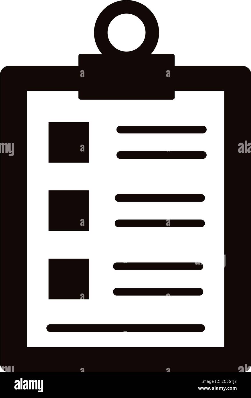 checklist clipboard silhouette style icon vector illustration design ...